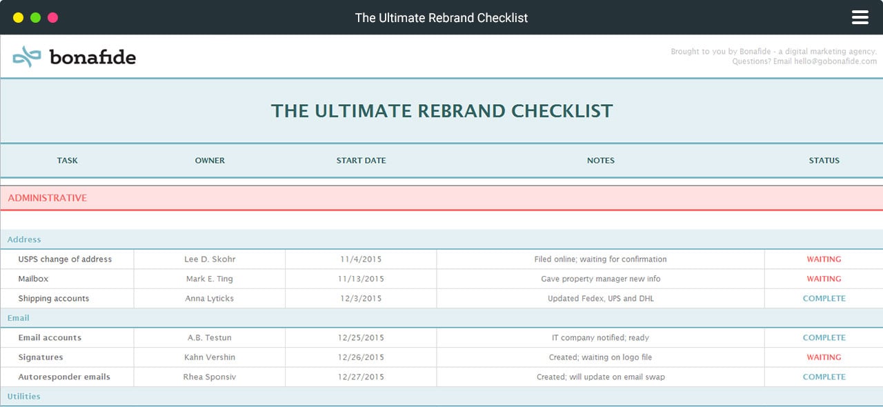 A Rebranding Checklist: Manage Your Company's Rebrand with This Step-by ...